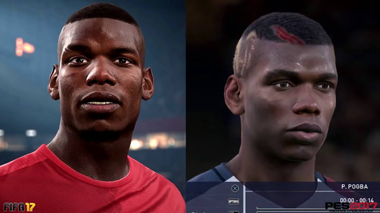 FIFA 17 vs PES 2017 - Faces comparasion - YouTube