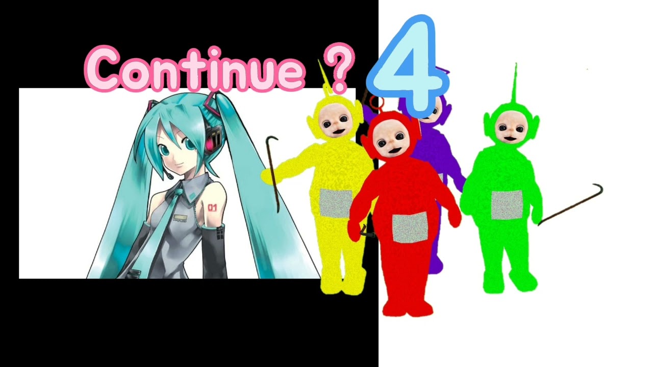 Teletubbies Hatsune miku XBOX One Bootleg Continue + Game over - YouTube