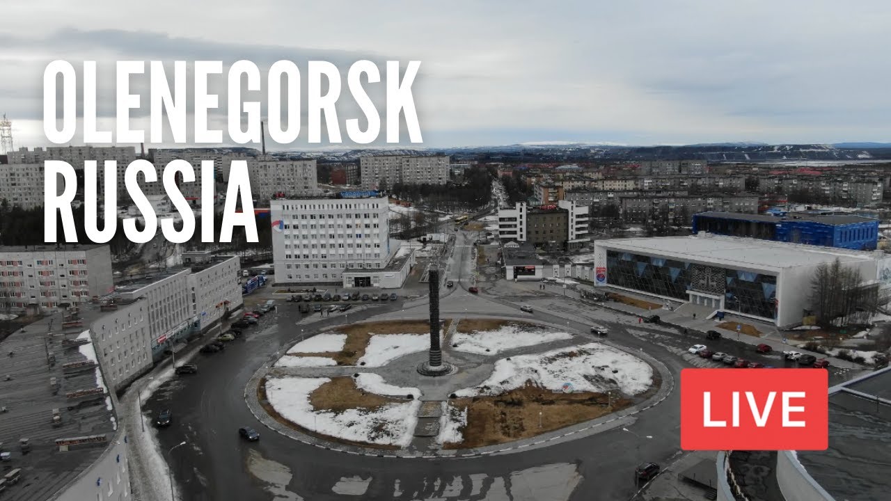Exploring OLENEGORSK in Murmansk Region of Russia. LIVE - YouTube