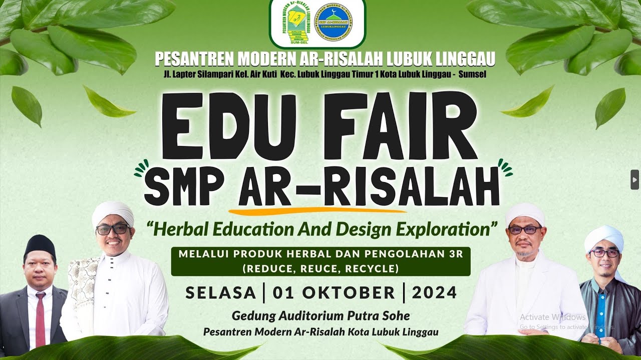 🔴 LIVE : EDUFAIR SMP AR-RISALAH TAHUN 2024 "Herbal Education & Design ...