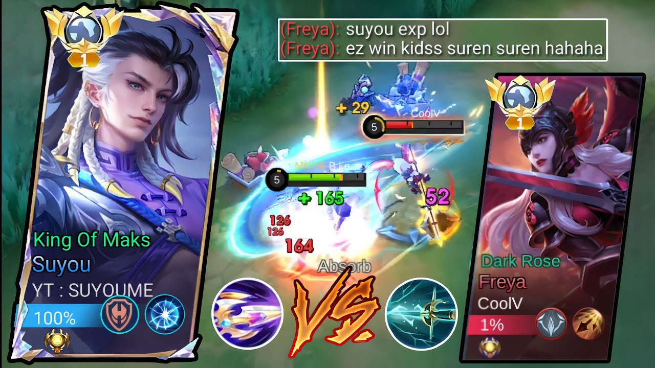 SUYOU VS FREYA KING EXP LANE! BEST GAMEPLAY SUYOU EXP 2025! (stronger build emblem suyou ...