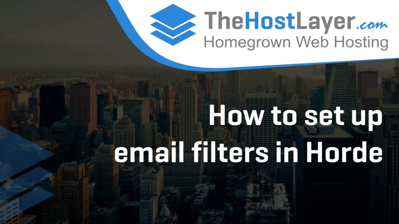 How to set up email filters in Horde - YouTube