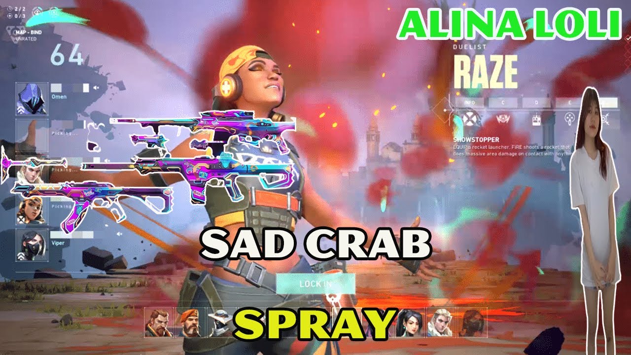 ALINA LOLI - SAD CRAB VALORANT - SƠN TƯỜNG STICKER CỰC DỄ THƯƠNG - YouTube