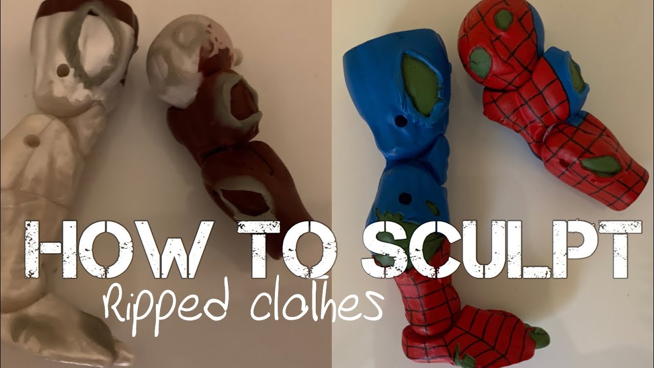 HOW TO: SCULPT ripped clothes on Spider-Man spiderhulk marvel legends 6 ...