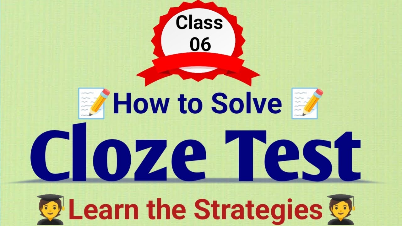 ️How to Solve the Cloze Test ️ Class 6th #bank#english - YouTube
