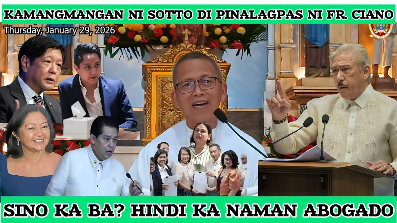 Kamangmangan Ni Sotto Di Pinalagpas Ni Fr. Ciano; “Sino Ka Ba? DI Ka ...
