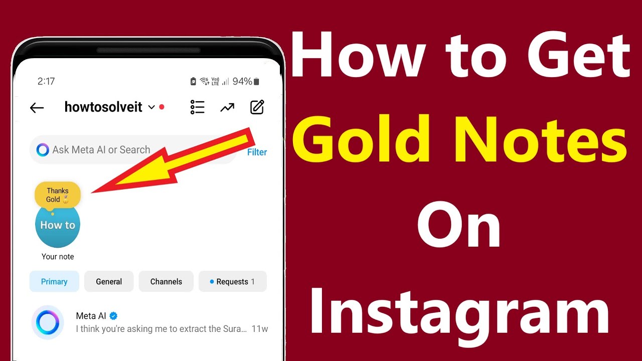 How to Get Gold Notes On Instagram 2024!! - Howtosolveit - YouTube