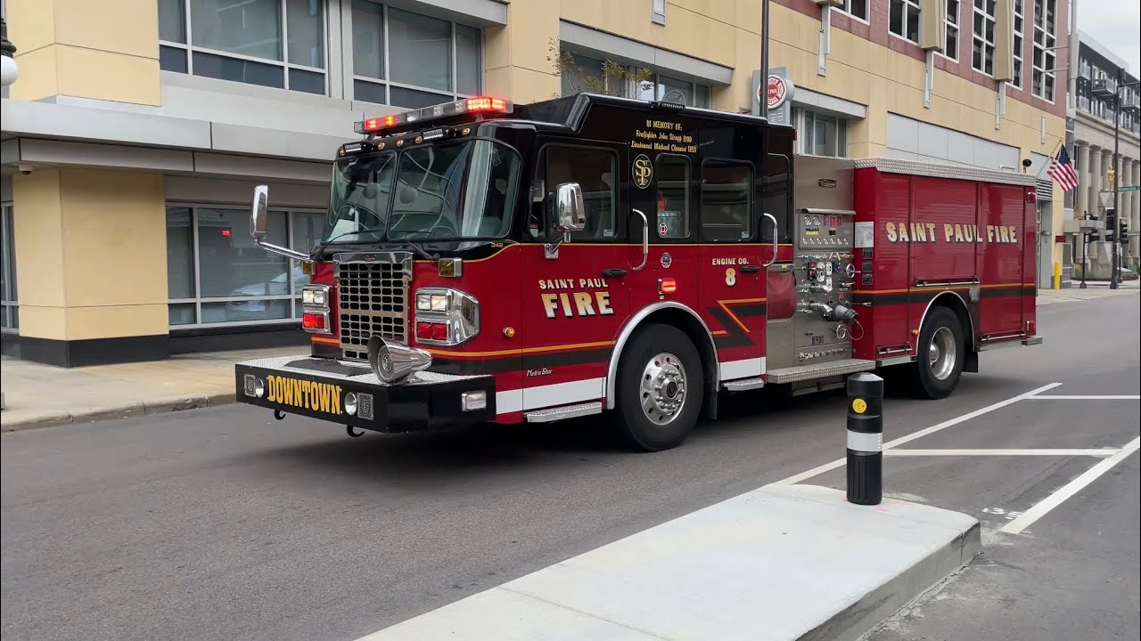 Saint Paul Fire - Medic 8 & Engine 8 Responding - YouTube