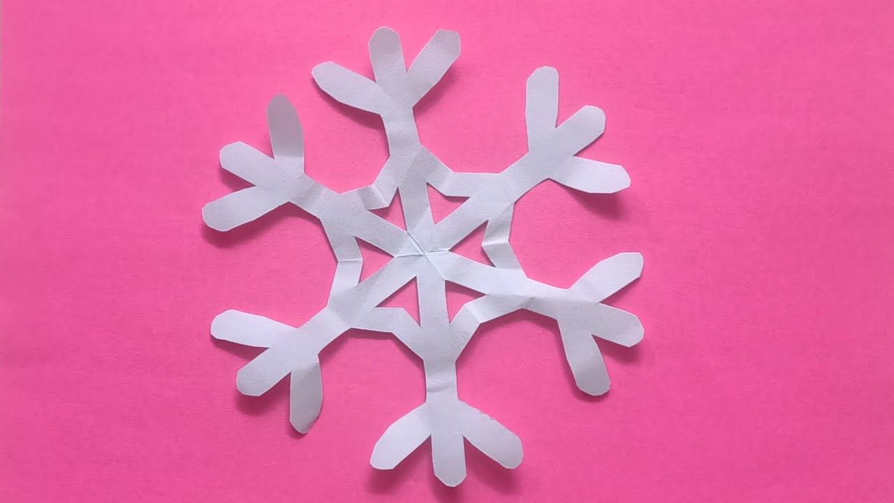 How to make a Paper snowflake Craft step by step | Paper Snowflake ...