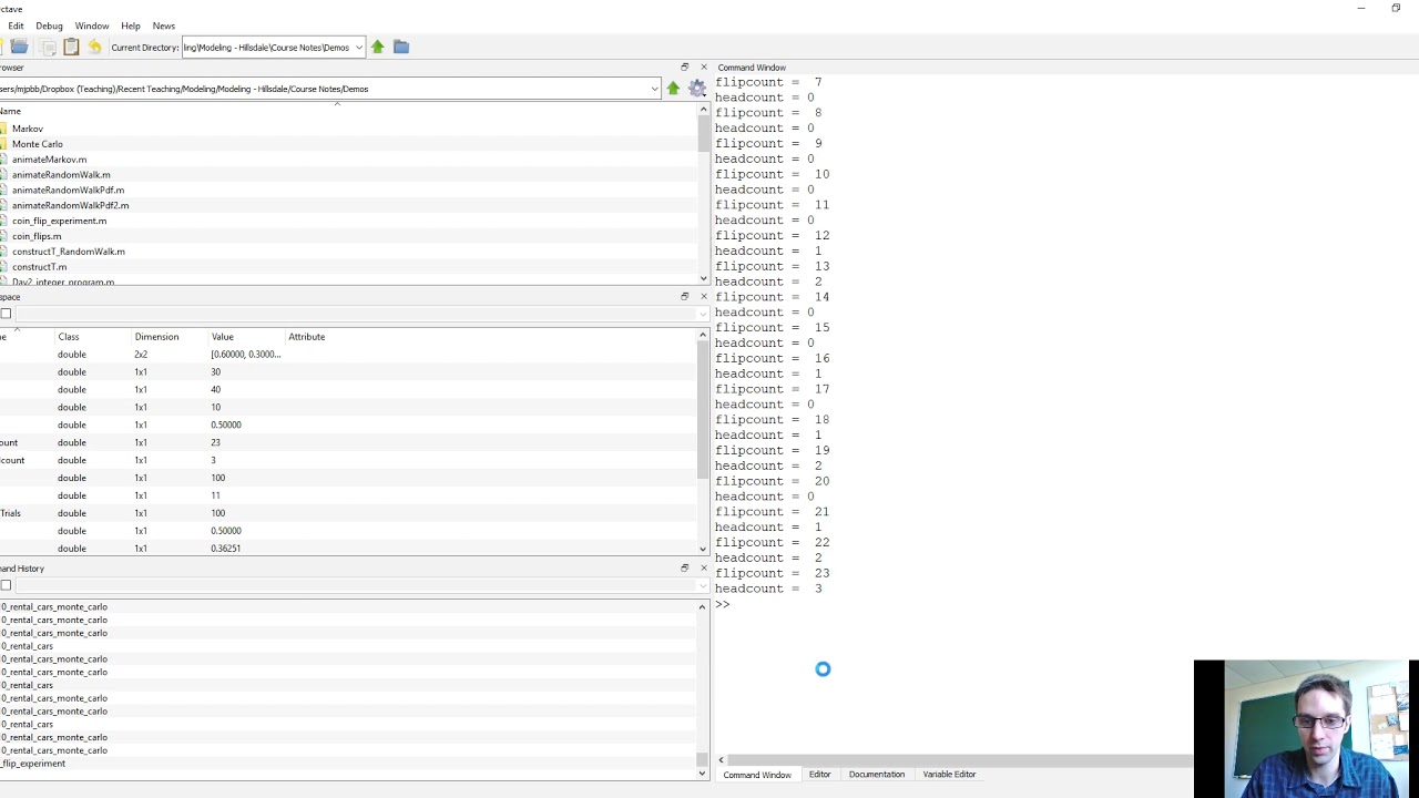 27 Simulating a random process in octave - YouTube