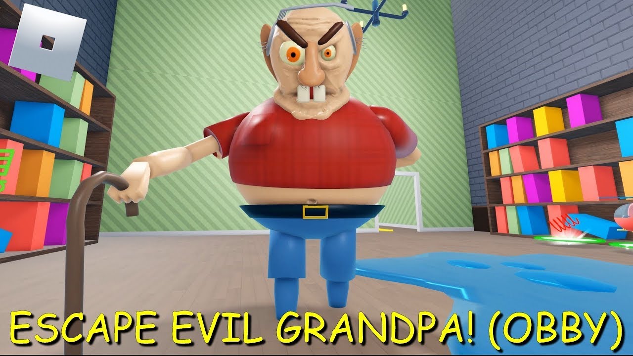 Escape Evil Grandpa!! EASY MODE #roblox - YouTube