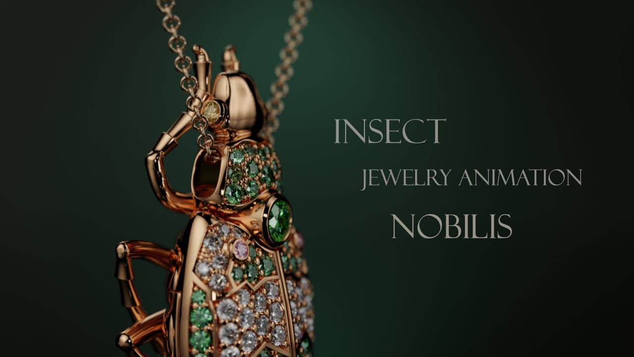 Jewelry animation - Nobilis insect - TG Design - YouTube