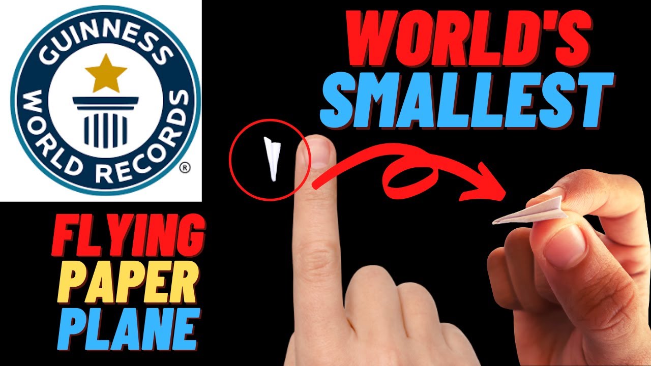 How to make THE WORLD'S SMALLEST FLYING PAPER PLANE at Home! - YouTube
