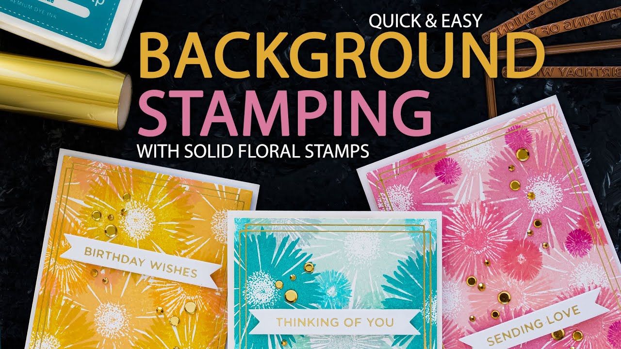 Easy Floral Patterns with Solid Stamps - YouTube