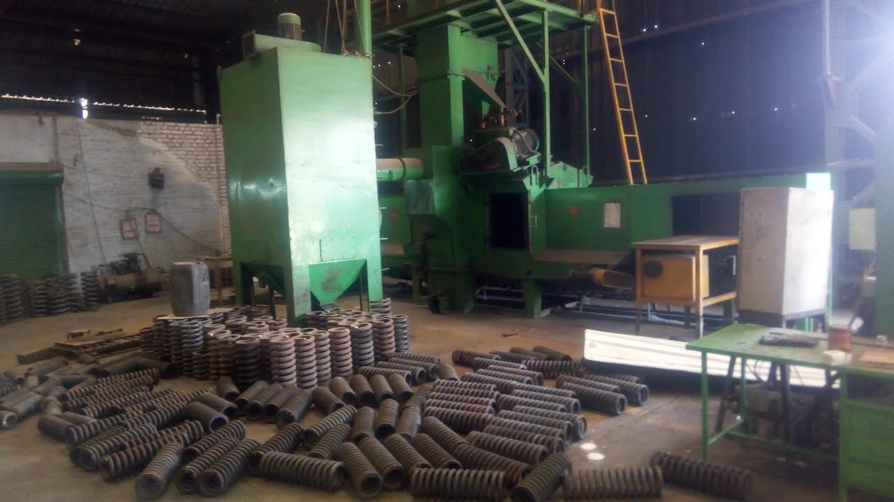 Coil Spring Shot Peening Machine | Shot Penning Machine For Coil Spring ...