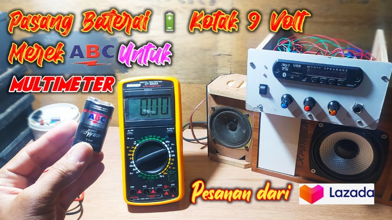 Pasang Baterai 🔋 Kotak 9 Volt Merek ABC Untuk Multimeter, Pesanan dari ...