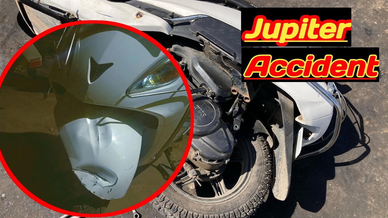 Tvs Jupiter Accident Front Mudguard Broken | Dent Repair Low Cost - YouTube