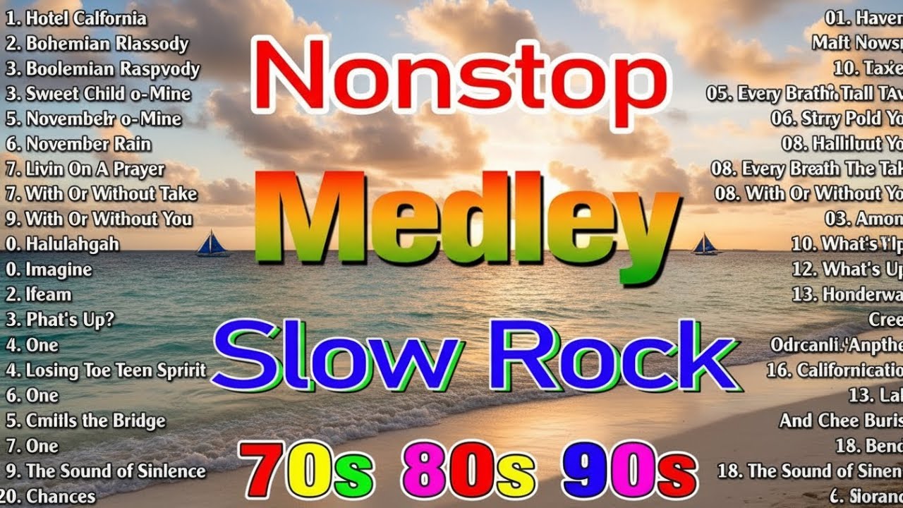 Slow Rock Love Song Nonstop 🎷 SLOW ROCK MEDLEY 🎧 Rock Ballads 70S 80S ...