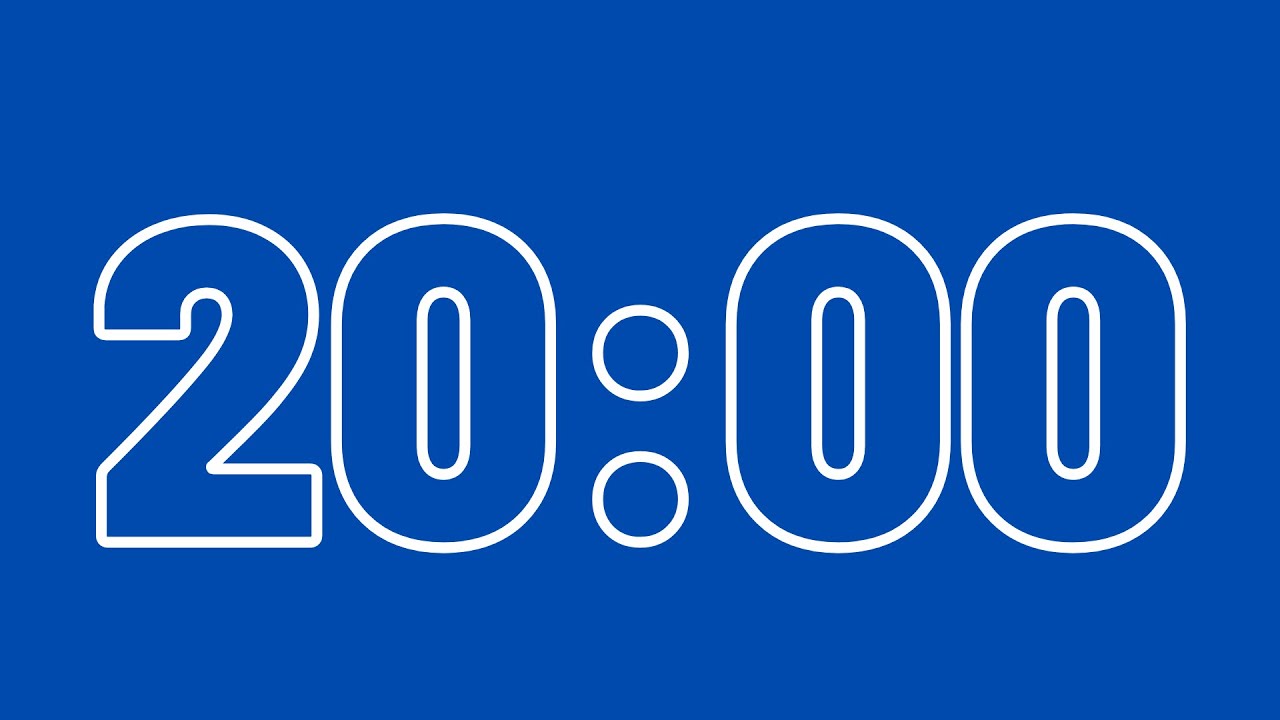 20 Minute Timer l Blue - YouTube