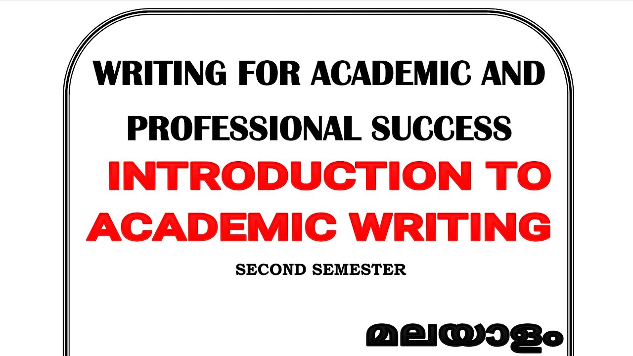 INTRODUCTION TO ACADEMIC WRITING |WRITING FOR ACADEMIC AND PROFESSIONAL ...