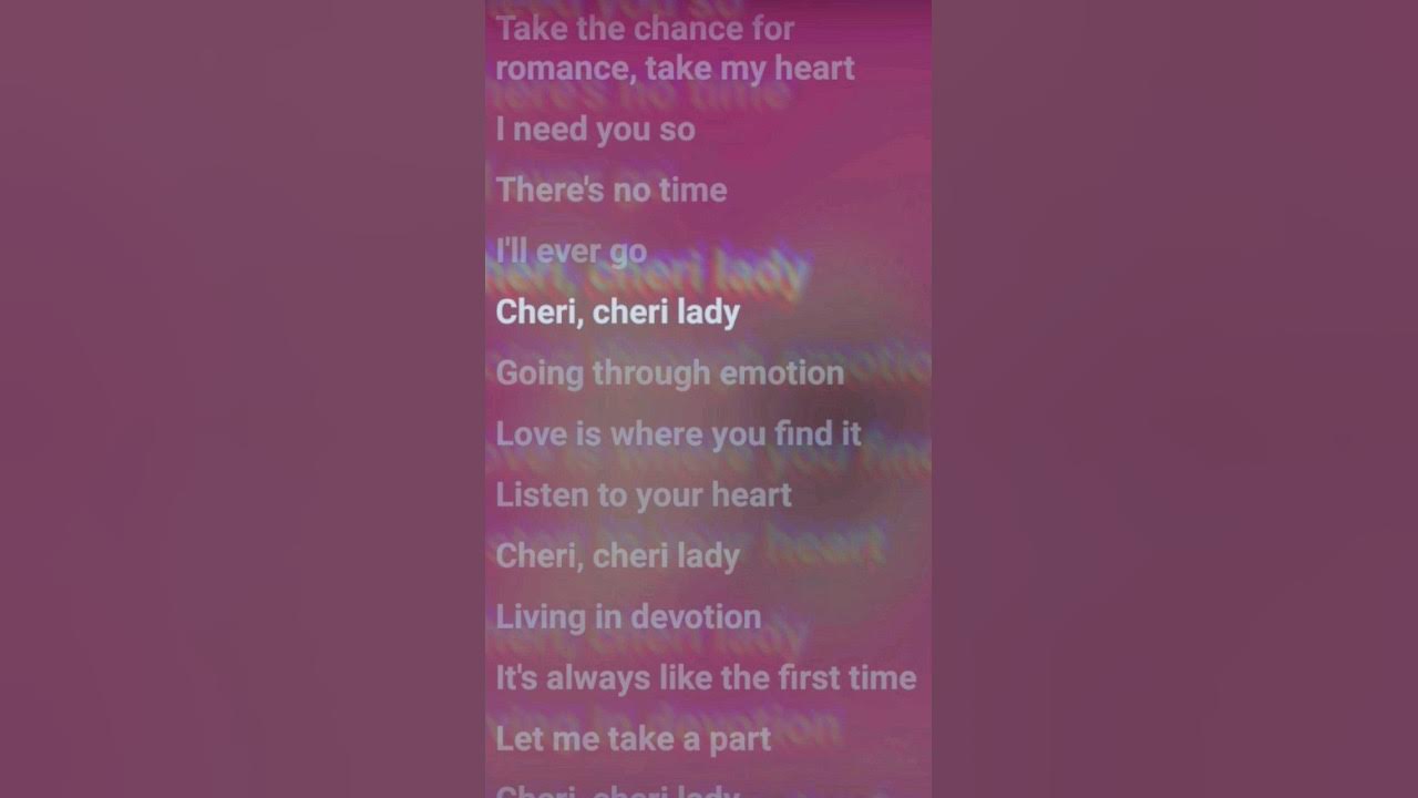 Cherry Cherry Lady Lyrics Music Song Youtube