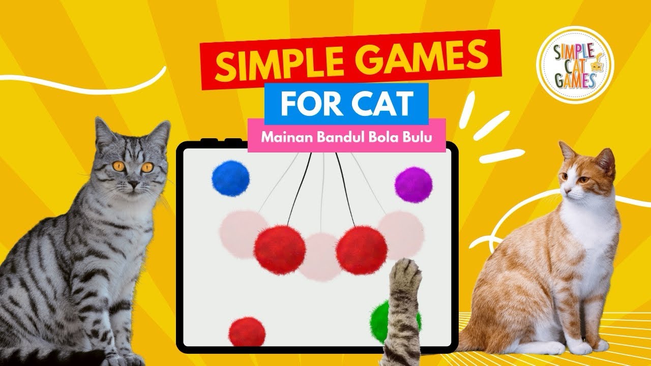 SIMPLE CAT GAMES - Mainan bandul bola-bola bulu mainan kucing | mainan bola bulu kesukaan kucing ...