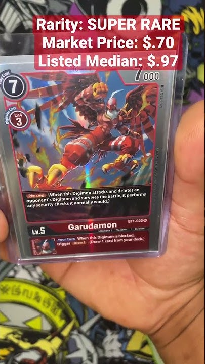 Garudamon BT1-022 SR #digimoncardgame - YouTube