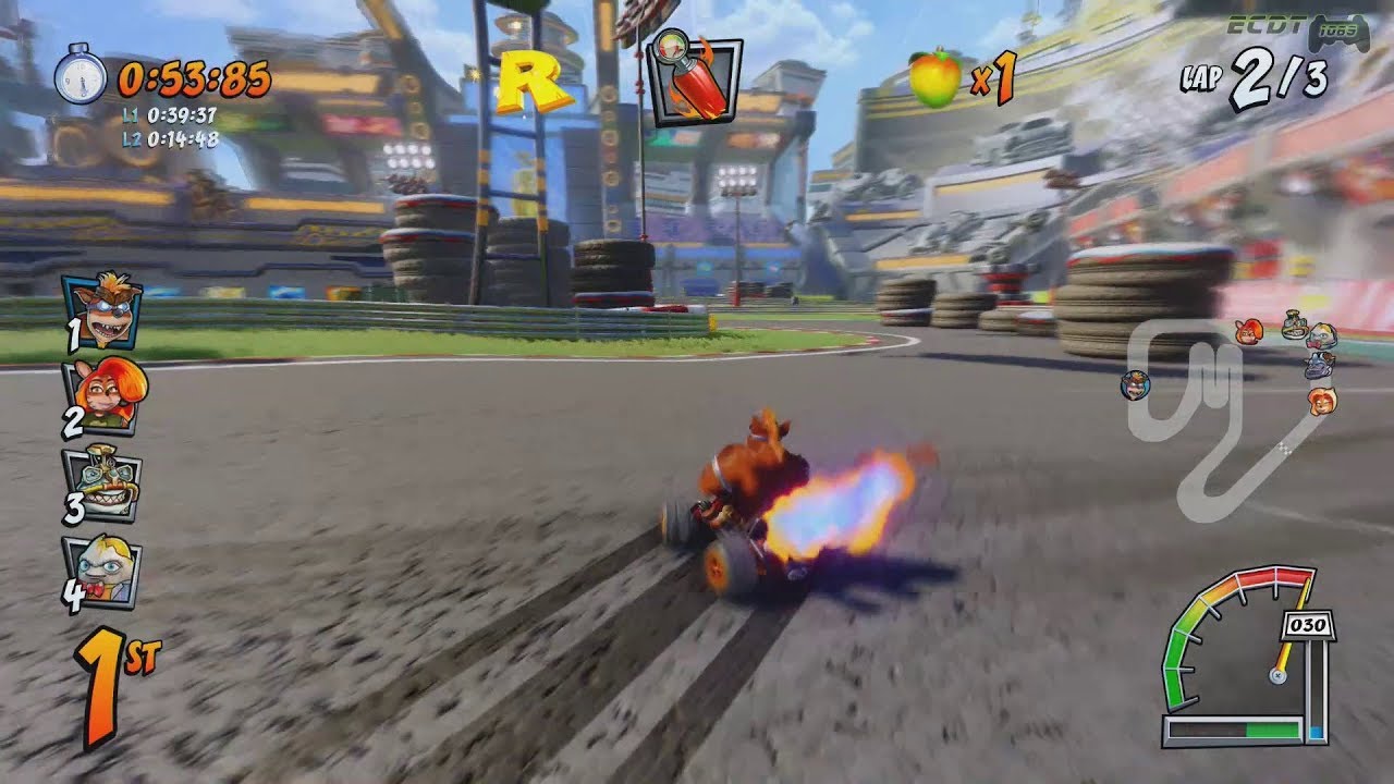 Crash Team Racing Nitro Fueled (Hard) - Turbo Track CTR Challenge - YouTube