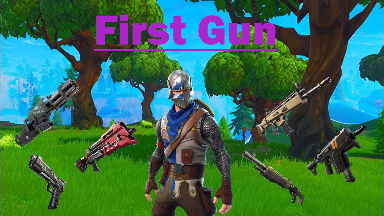 THE FIRST GUN CHALLENGE IN FORTNITE - YouTube