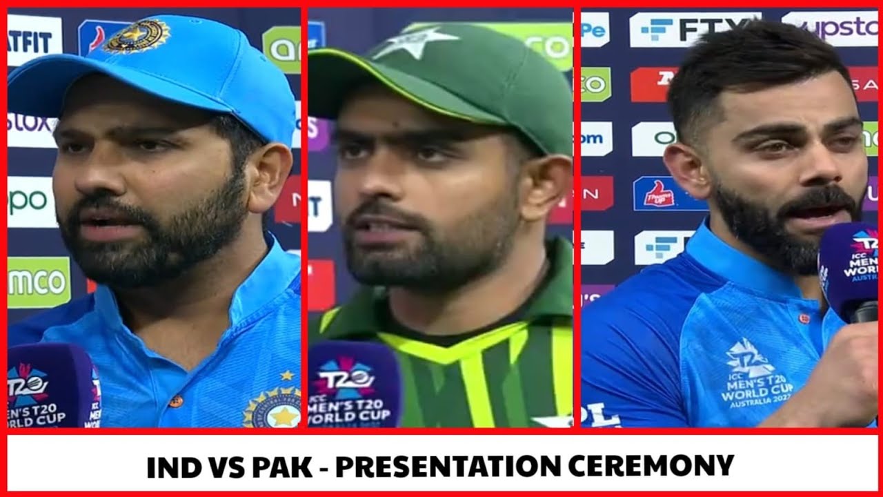 Ind Vs Pak Match Presentation Ceremony | Ind Vs Pak Post Match ...