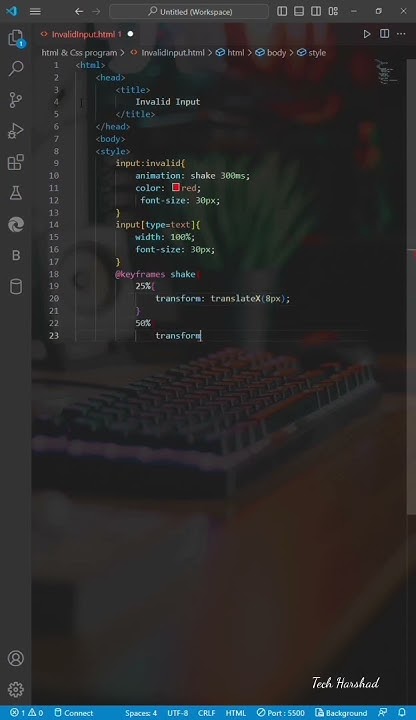 ♨️〽️Shake ON Invalid Input | Invalid Input Using HTML AND CSS♨️ #technology#trending#upload # ...