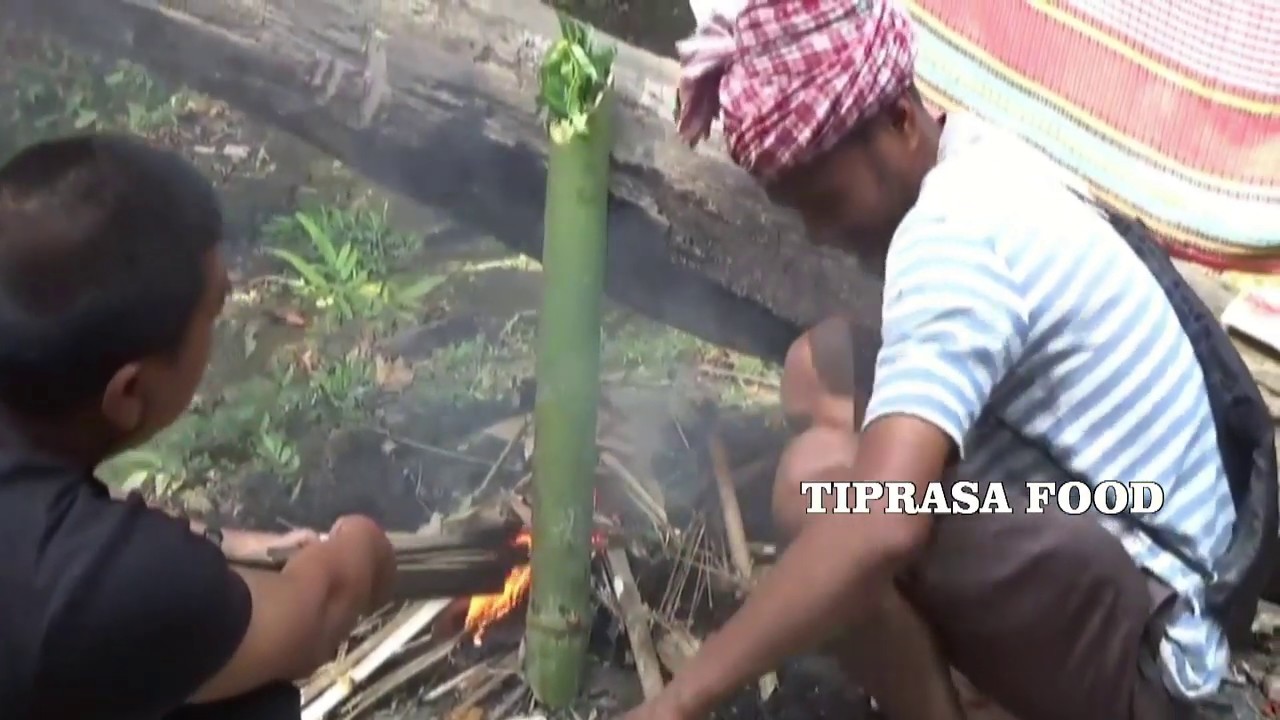 Bamboo Cooking Pork Recipe || Village Food Cooking in Tripura || - YouTube