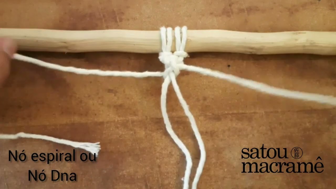 Macramê nó espiral ou DNA. - YouTube