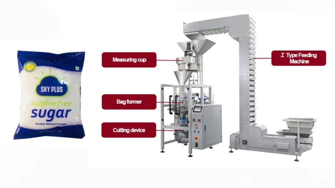1000 grams sugar packaging machine | sugar bagging machine with metric ...