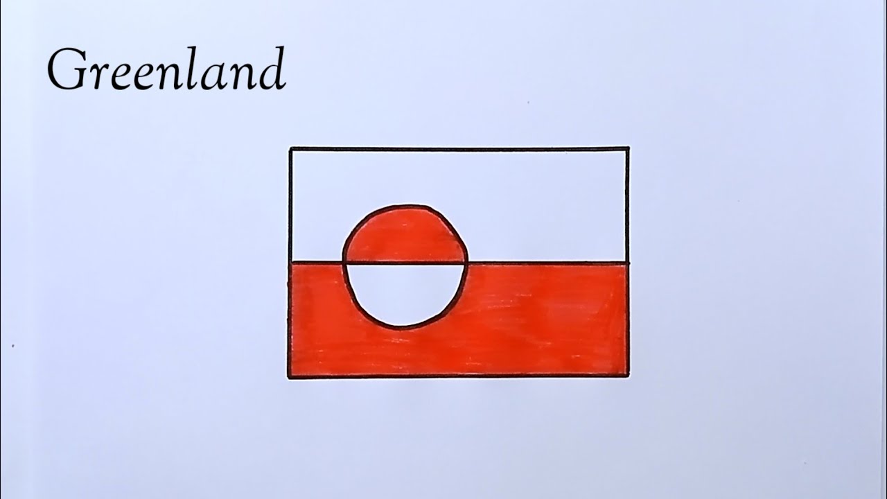 Greenland Flag - Cara Menggambar Bendera Greenland || Drawing - YouTube