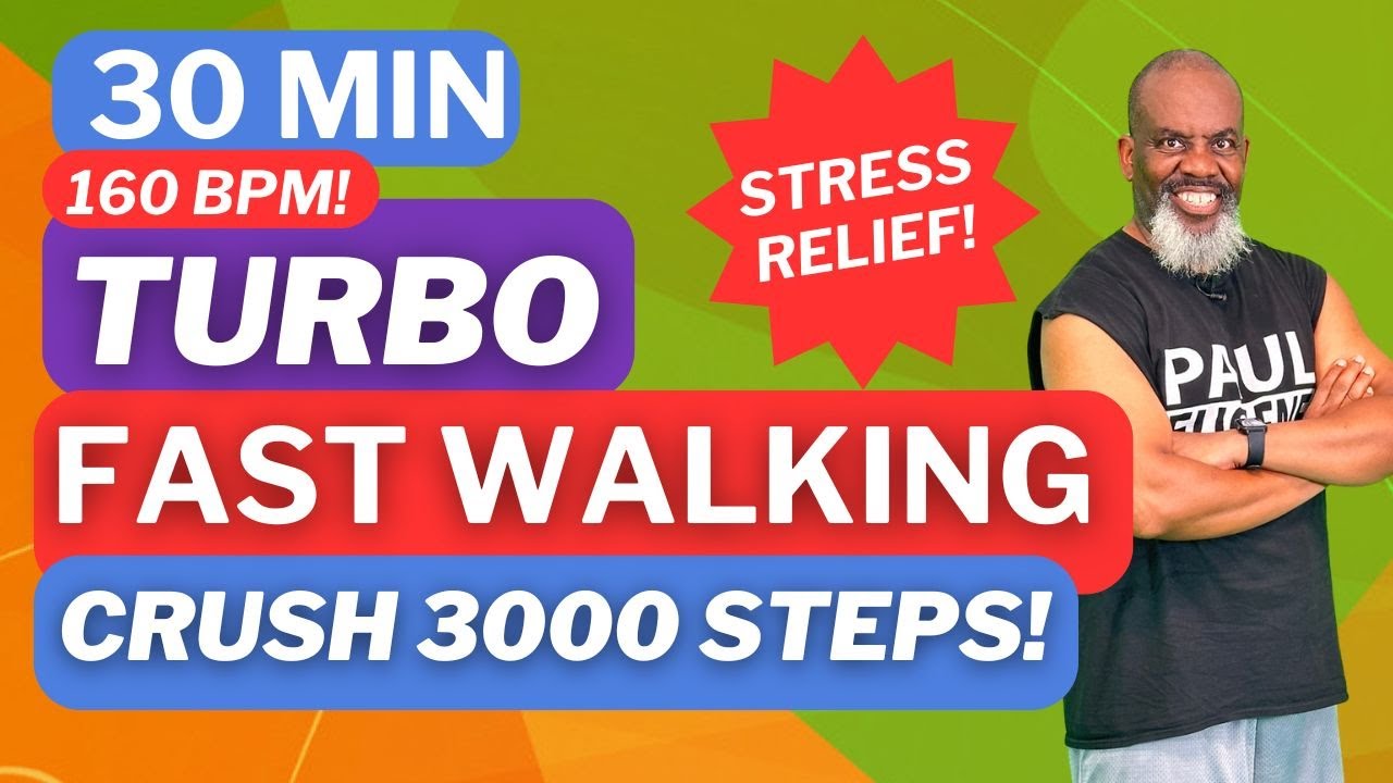 TURBO Fast Walking Workout 🔥 Burn Fat Crush 3000 Steps! - YouTube