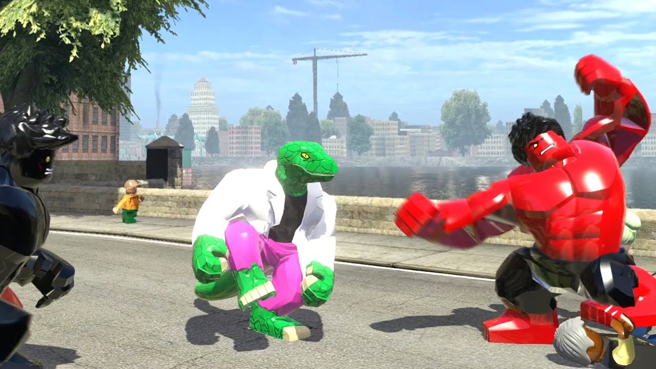 LEGO Marvel Super Heroes in Action: Red Hulk vs Lizard (Dr. Curtis ...