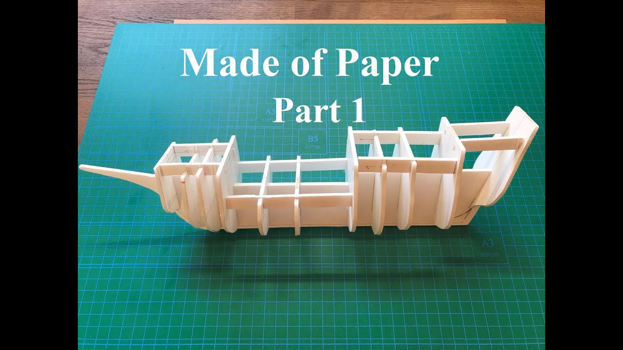 Part 1【Made of paper】Designing & Making Process of Sailing Ship Model ...
