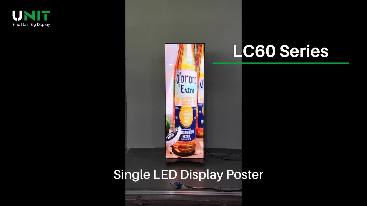 LC60 Banner LED Display: Single and Two Posters Screen Connection - YouTube