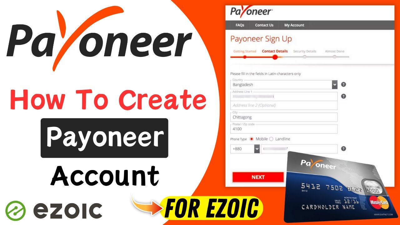 Create Payoneer Account 2023: For Ezoic | How To Create Payoneer ...