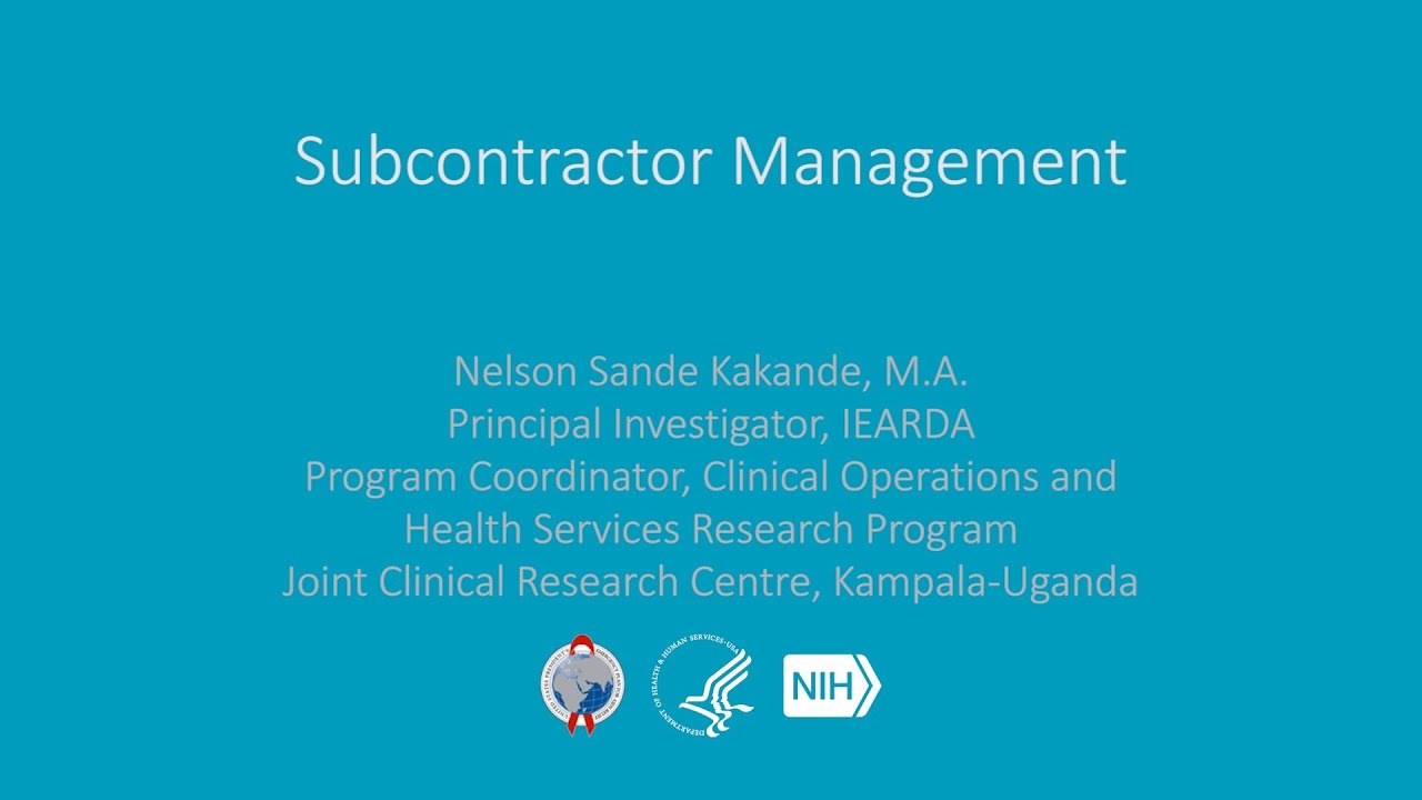 Subcontractor Management - YouTube