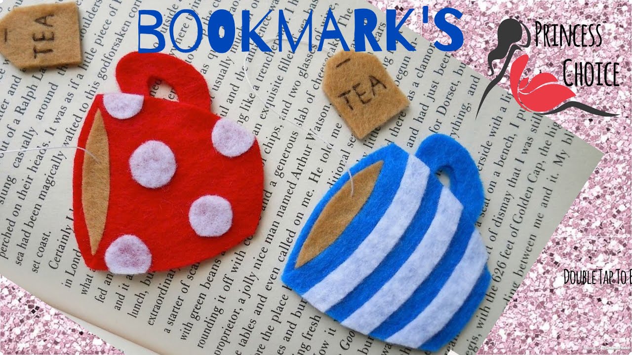 Coffee/Tea cups Bookmark craft | Easy DIY Bookmark | How to make a cute ...