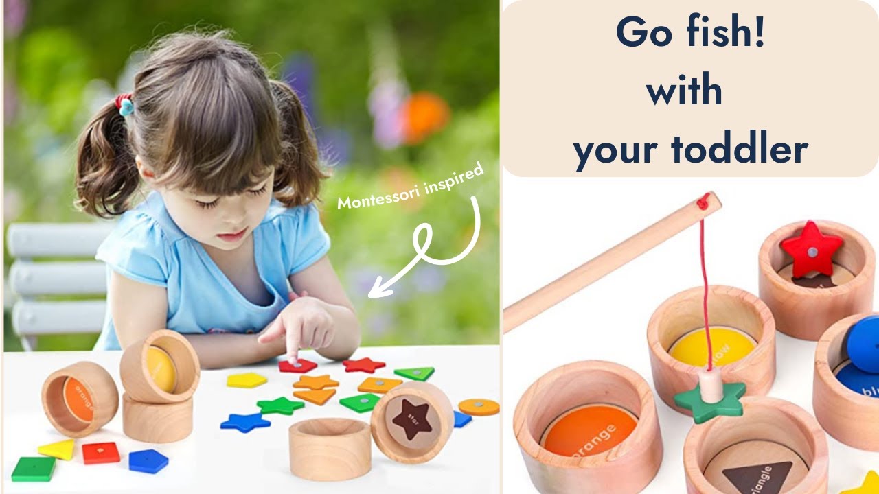 Montessori Magnetic Fishing Game - Sorting & Shape Sorter Toys for ...