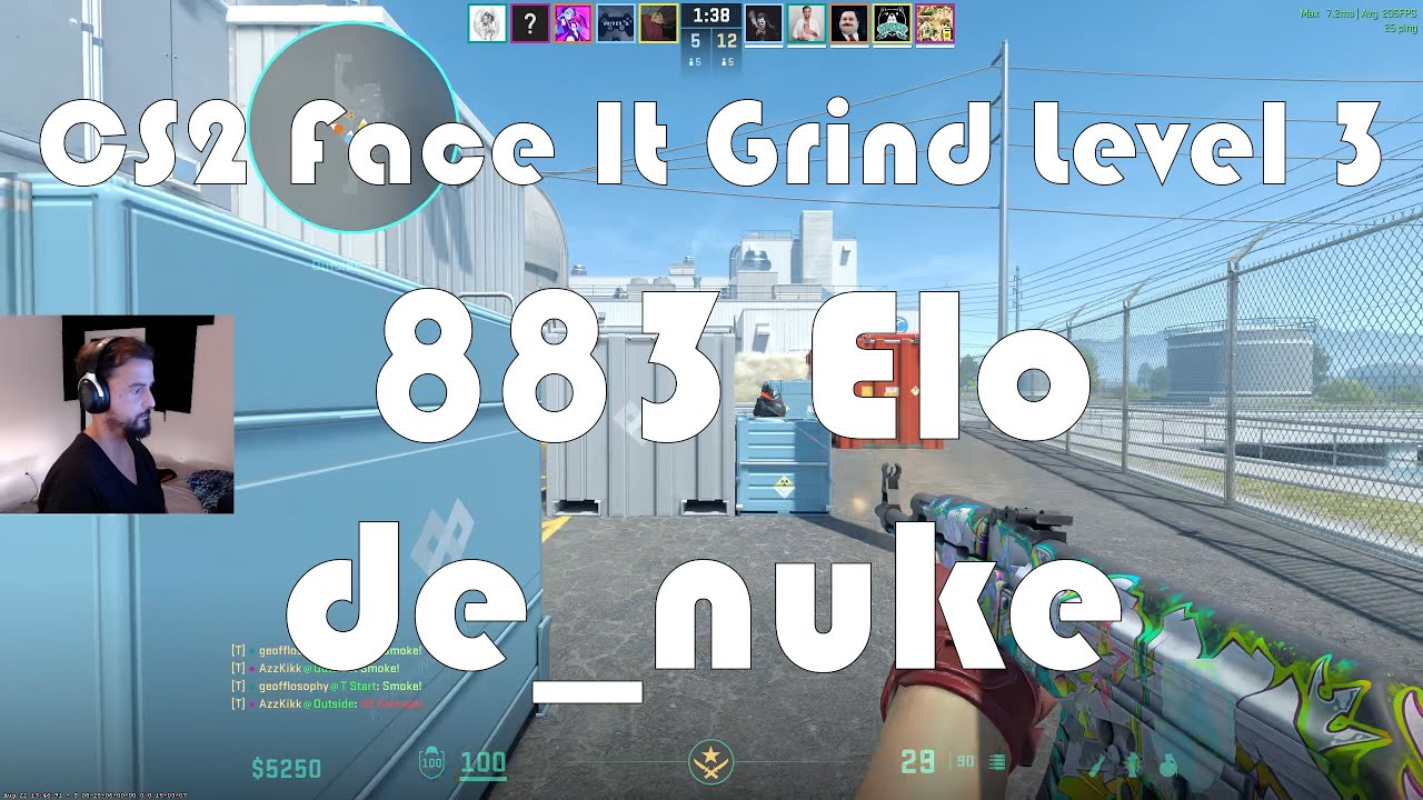 CS2 Face-It Grind - Face-It Level 3 - 883 Elo - de_nuke - YouTube