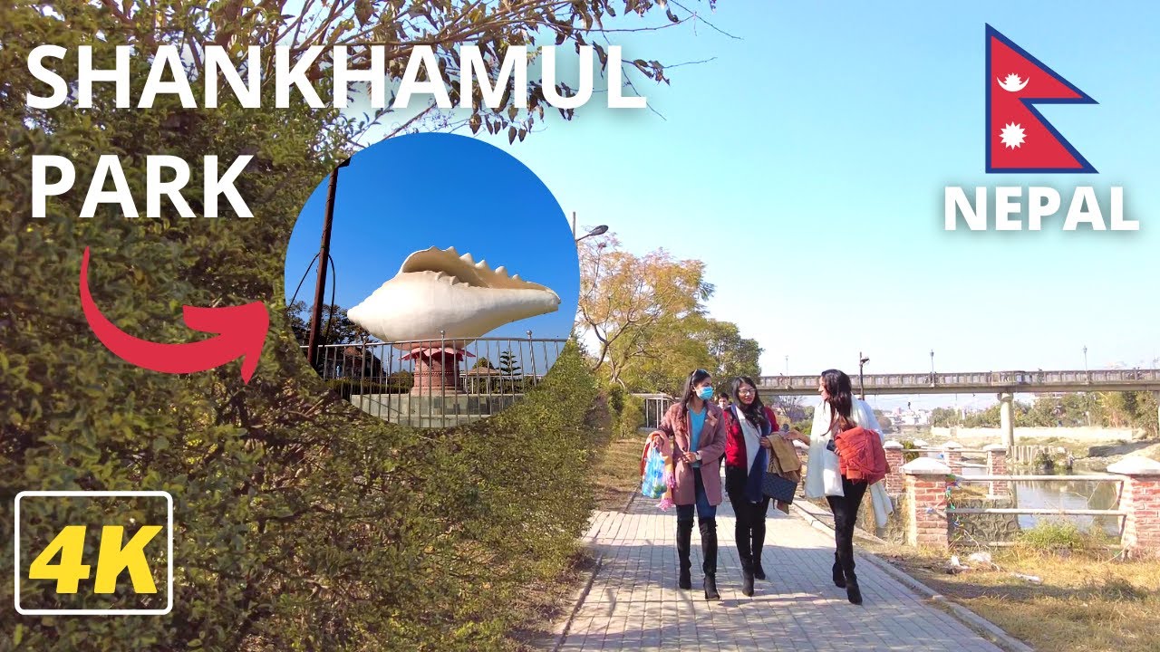 SHANKHAMUL PARK -4K Walking Around in Beautiful Park in Kathmandu ...