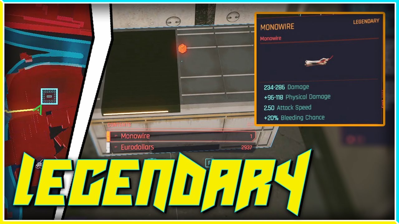 Legendary Monowire Cyberware Location Guide - Cyberpunk 2077 - YouTube