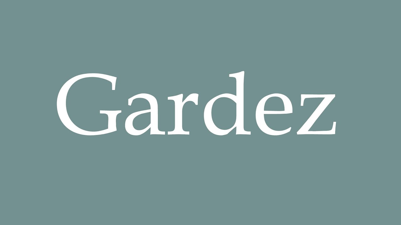 How to Pronounce ''Gardez'' (Keep) Correctly in French - YouTube