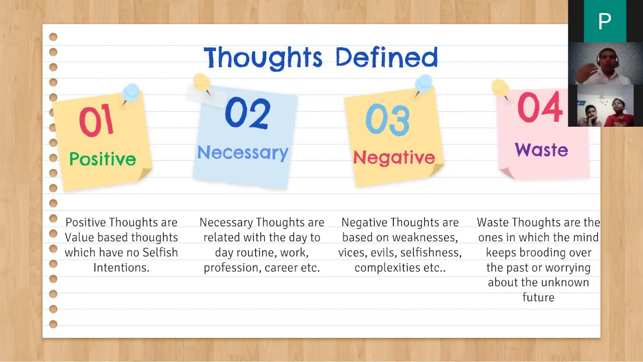 Types of Thoughts (Developing Positive Thinking - 1) - by Akash Sir ...