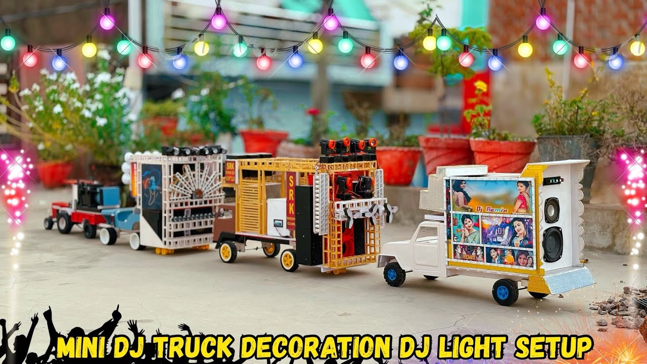My new crazy mini Dj truck cardboard Dj box / new mini Dj setup / mini ...