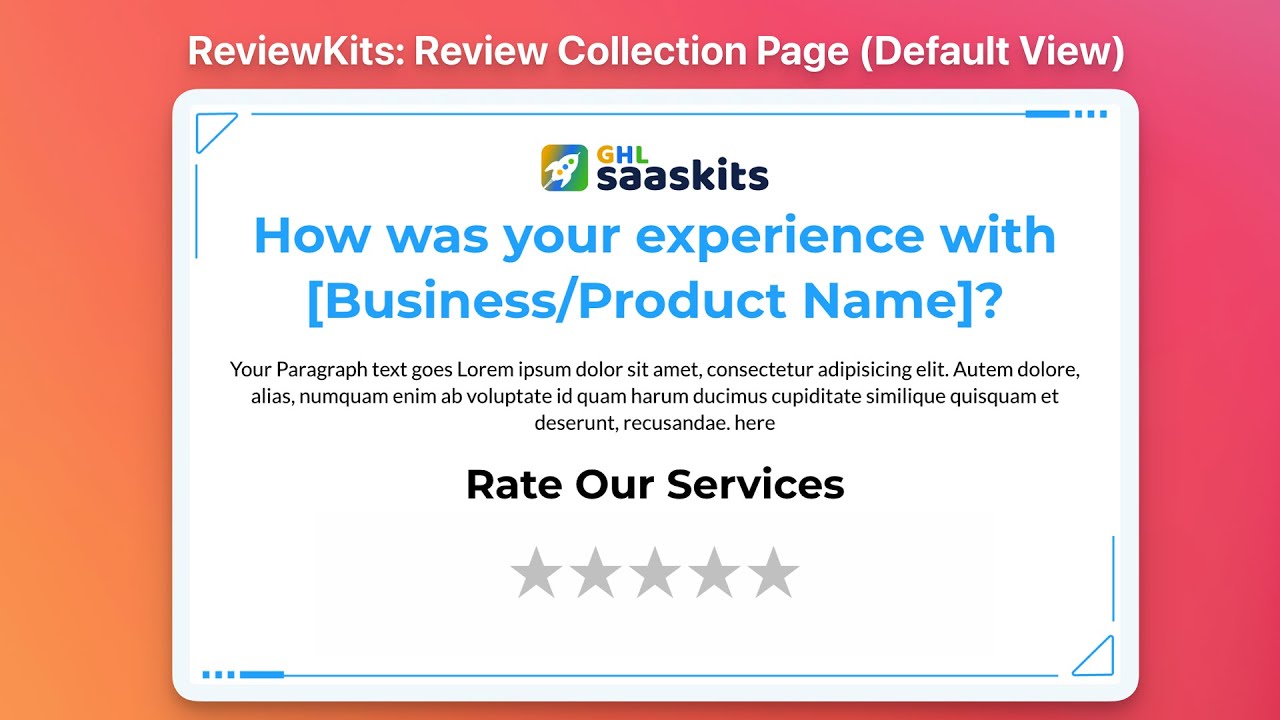 GHL ReviewKits Overview: Transform Your Review Collection Strategy with ...